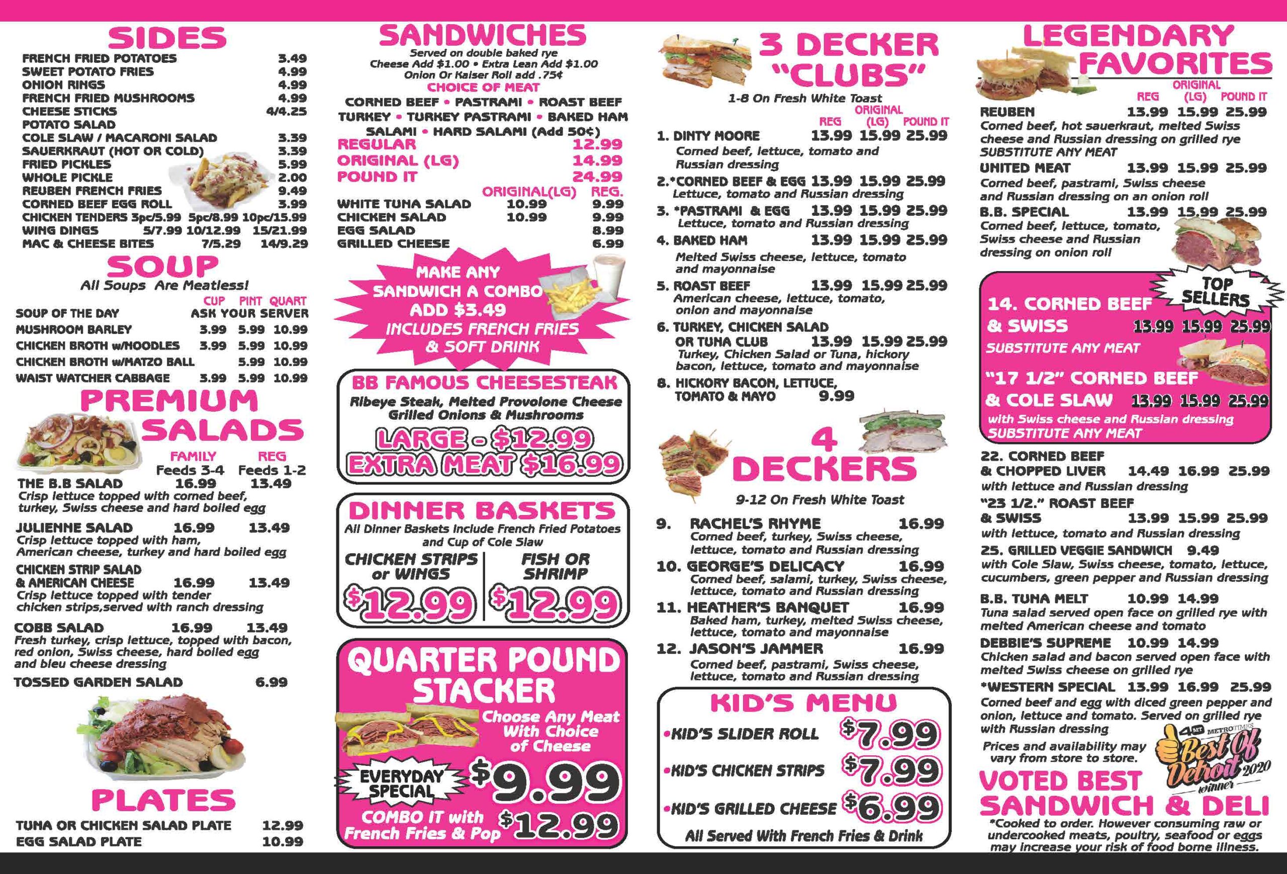Menu Bread Basket Deli Menu Bread Basket Deli
